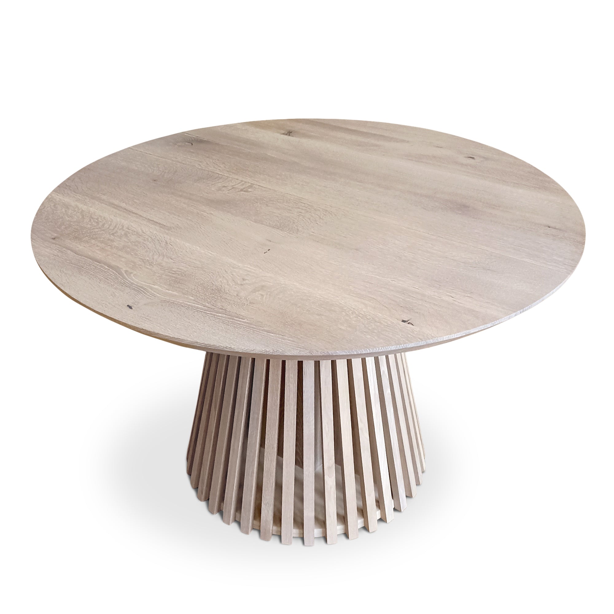 Vivien Extendable Round Dining Table in Cotton Oak | S10Home